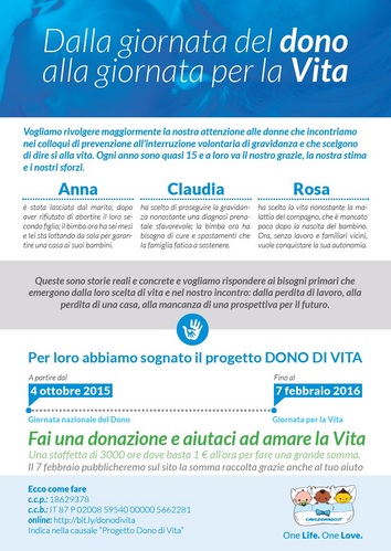 Progetto "Dono di Vita"